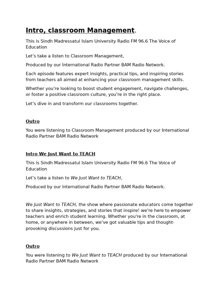 Classroom Management | PDF