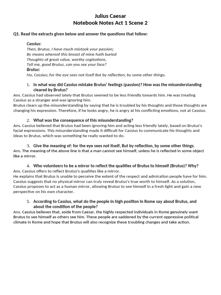 Julius_Caesar_Act_1_Scene_2_Notebook_Notes | PDF