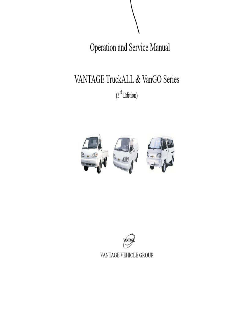 VANTAGE TruckALL and VanGO Series Operation and Service Manual | PDF
