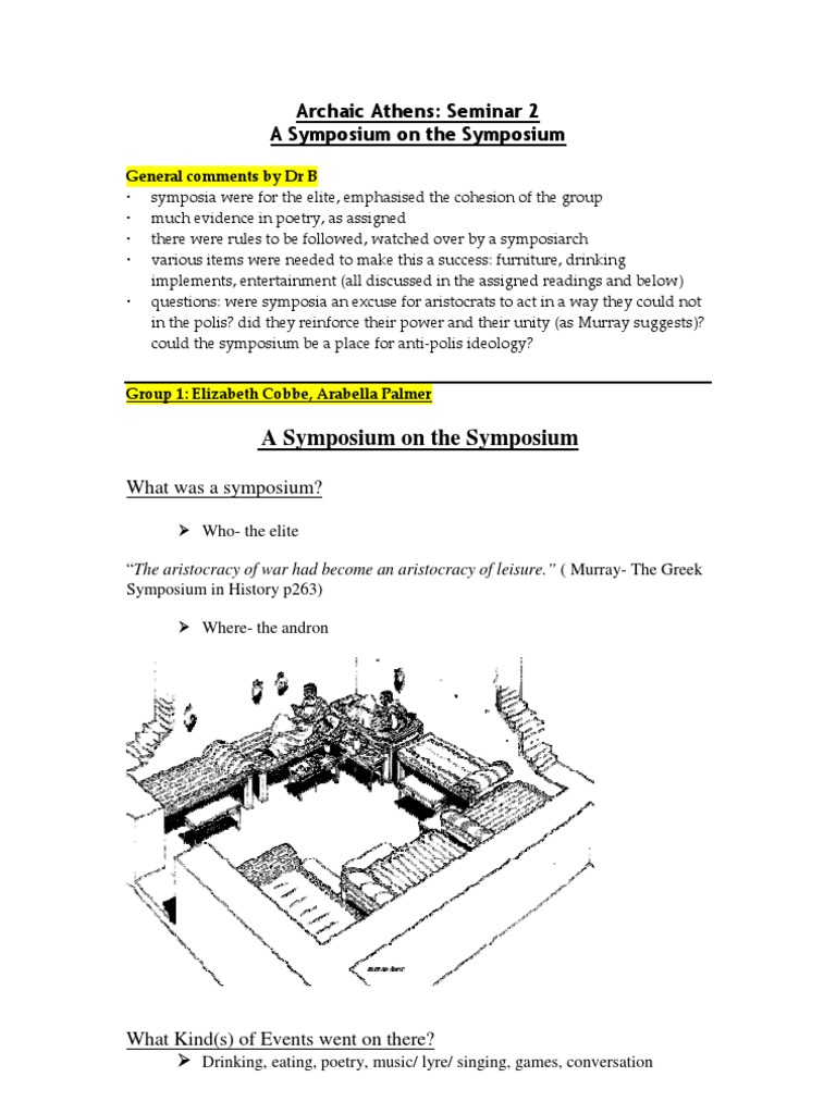 Seminar Handouts | PDF | Symposium | Symposium (Plato)