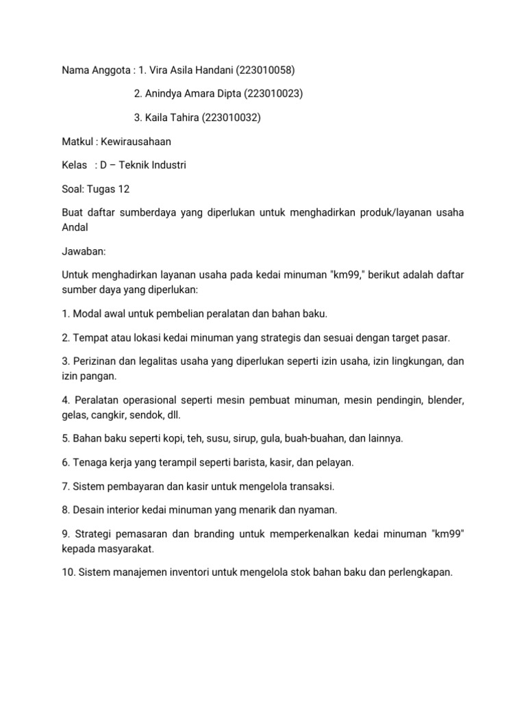 Kewirus - Tugas-12 - Vira Asila | PDF