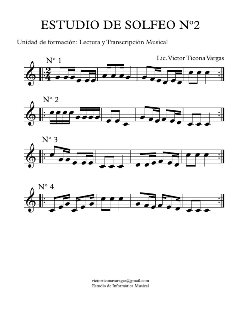 Estudio de Solfeo_2 | PDF