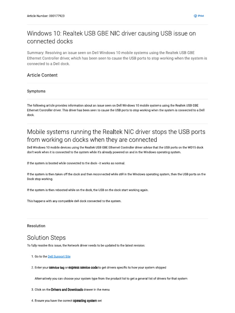 Windows 10 - Realtek USB GBE NIC Driver .. | PDF