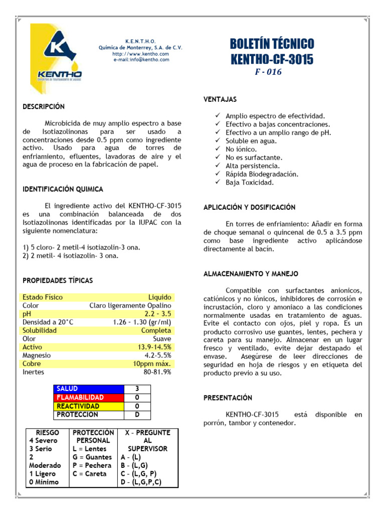 HT Kentho CF 3015 | PDF