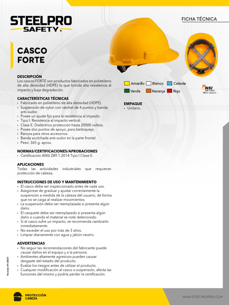FT Casco Forte Steelpro | PDF