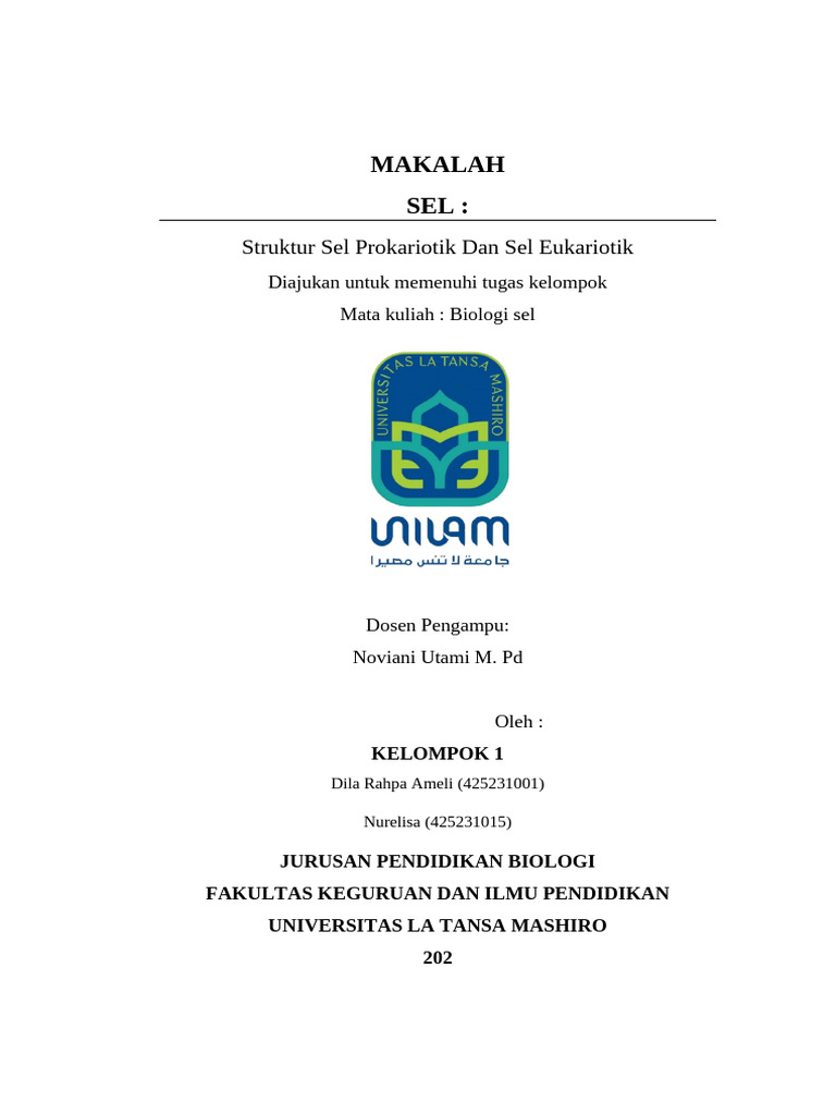 Makalah Biologi Sel | PDF