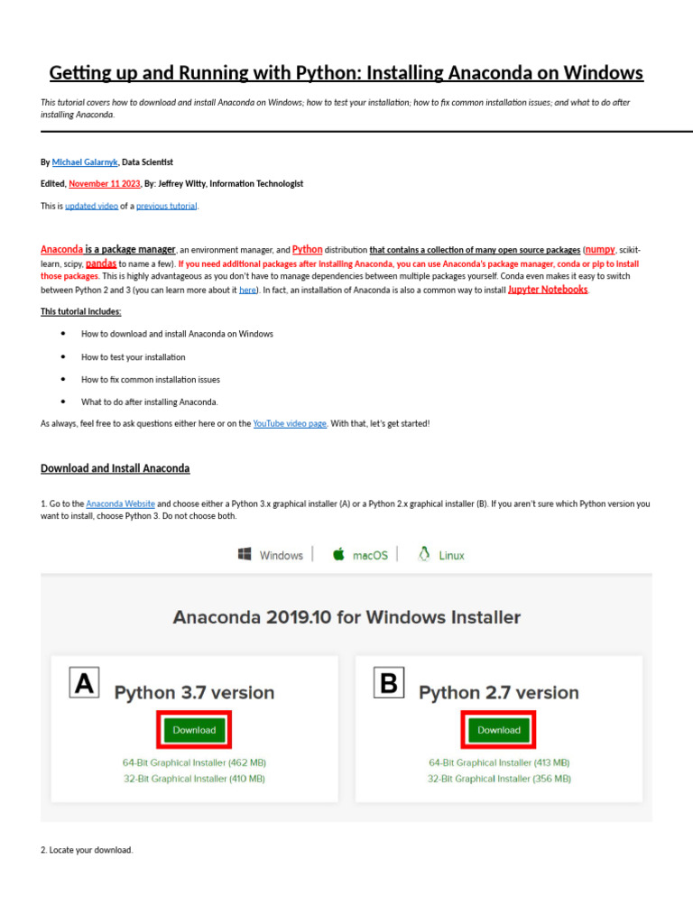 Getting Up and Running With Python Installing Anaconda On Windows | PDF | Command Line Interface ...