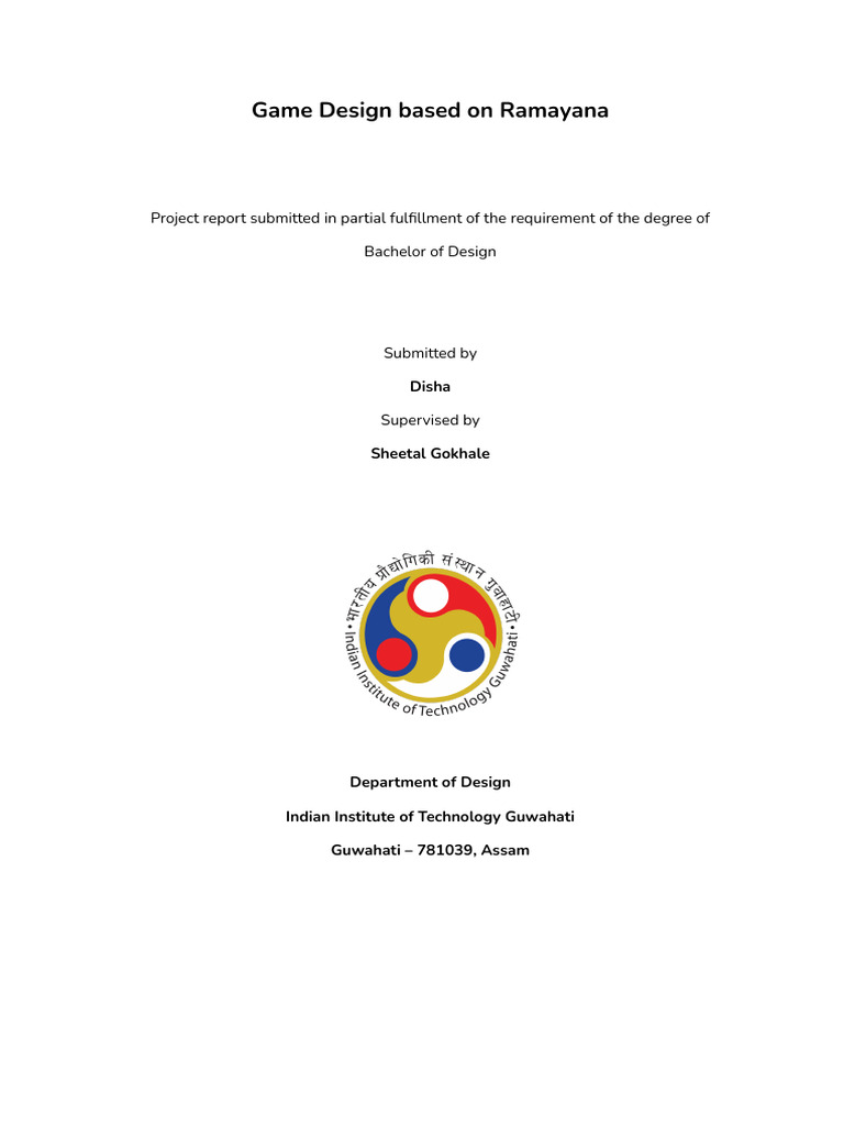 Game Design Based Ramayana Report | PDF