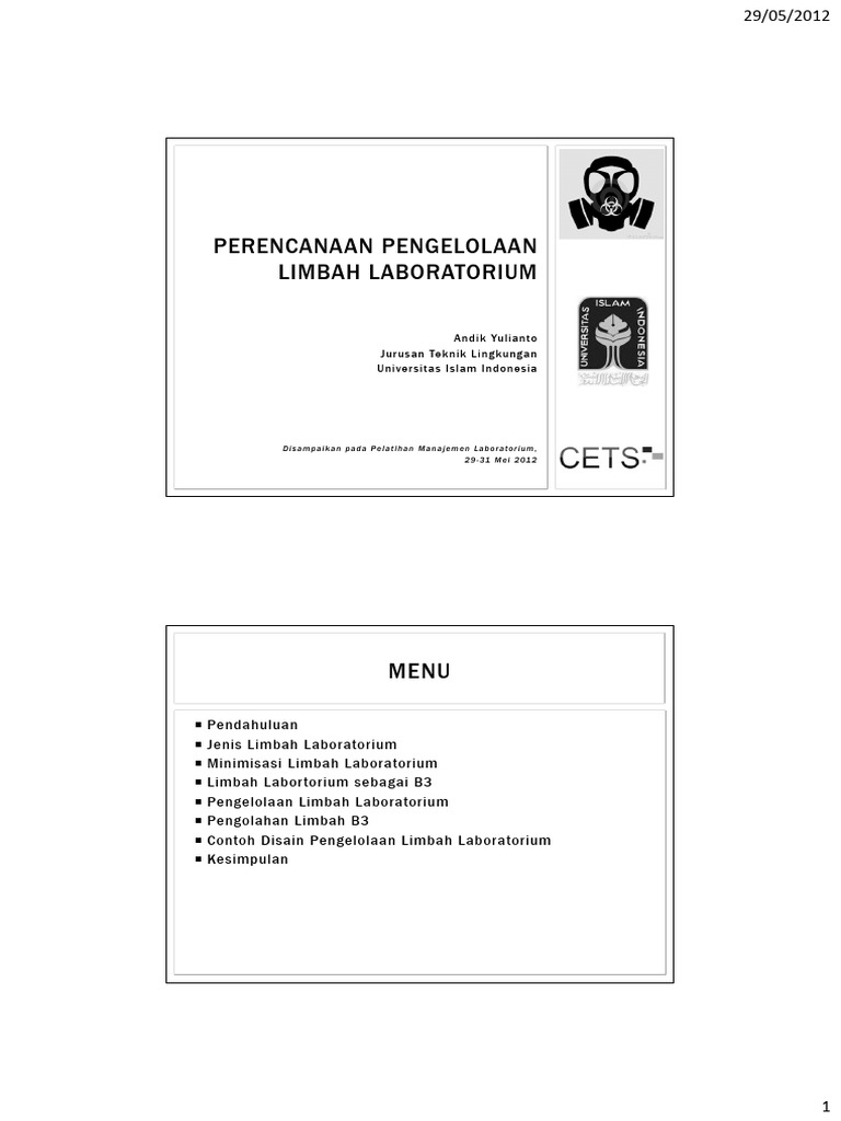 Pengelolaan Limbah Laboratorium B3 | PDF