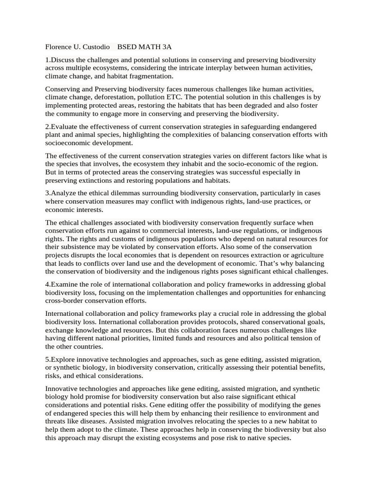 Activity 1 ENVISCI | PDF