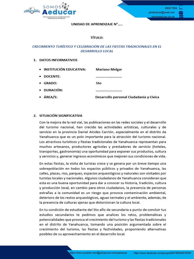 UNIDAD DE APRENDIZAJE DPCC | PDF