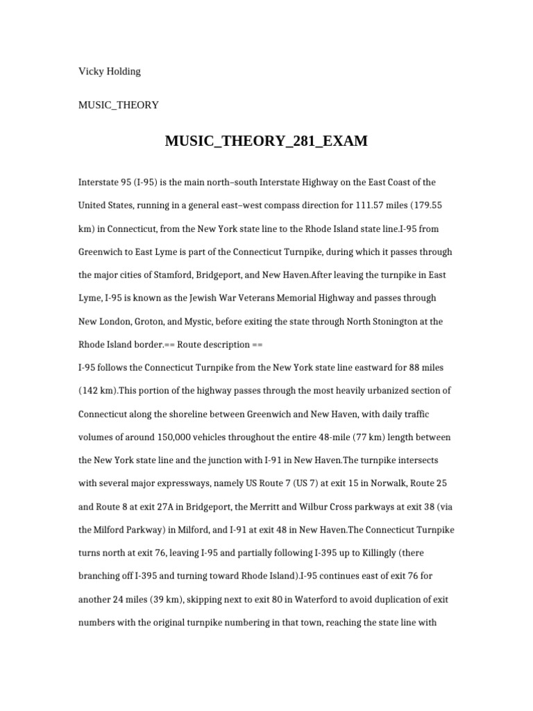 Music Theory 281 Exam | PDF