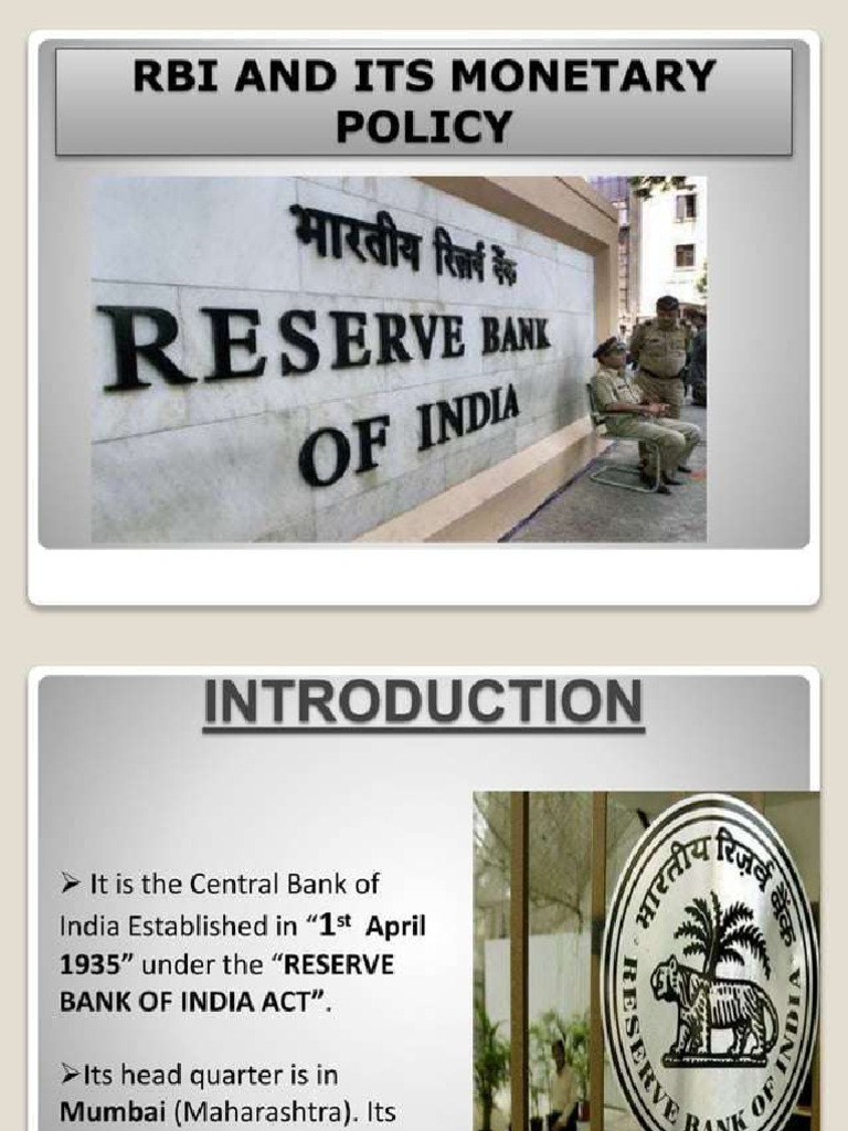 Role of RBI | PDF