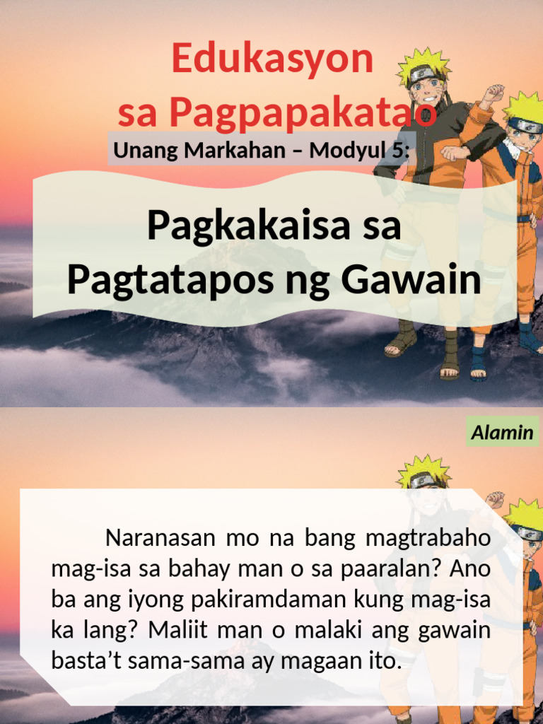 ESP 5 Q1 Module 5 | PDF