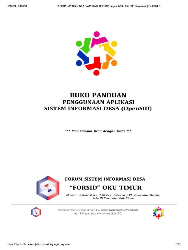 Manual Book Open Sid | PDF