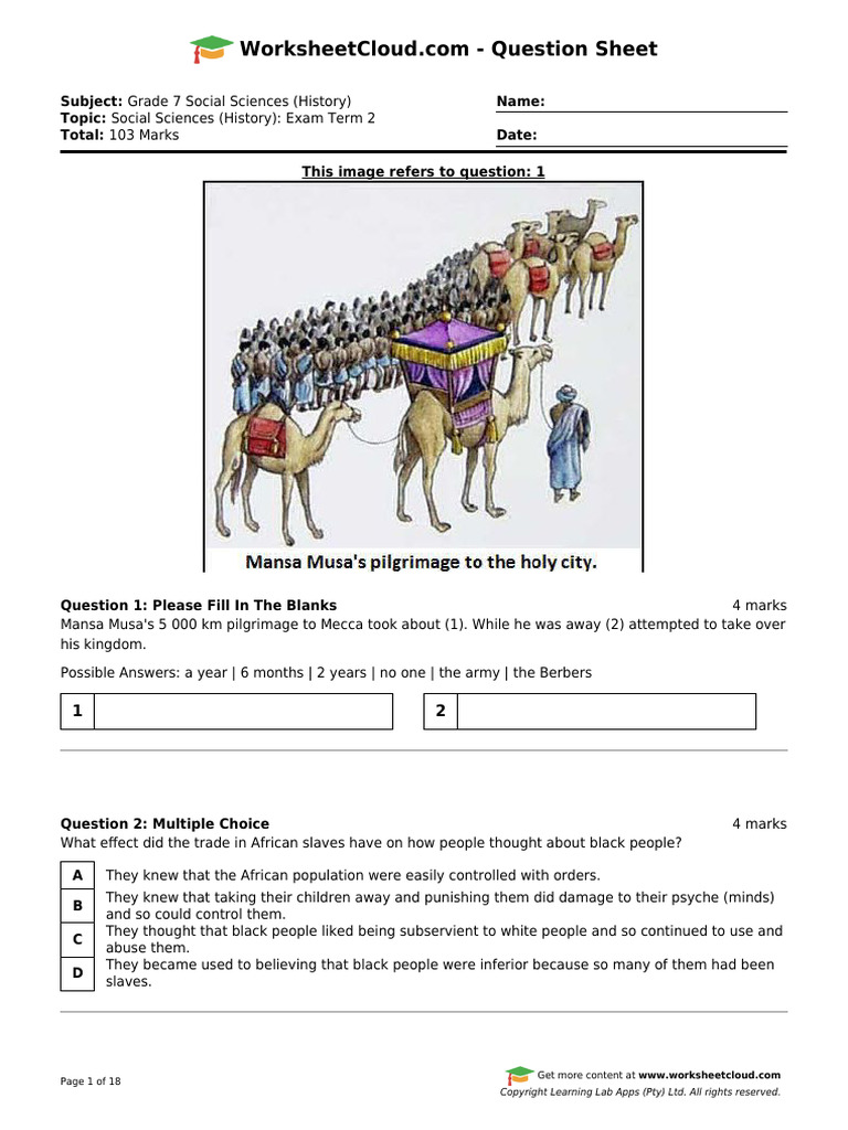 Grade-7-History-Term-2-Exam | PDF