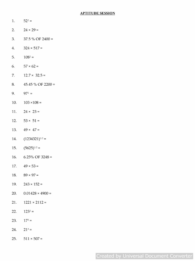 mathematics and aptitude methods | PDF
