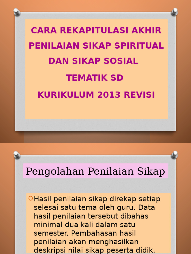 Rekap Nilai Sikap K-13 | PDF