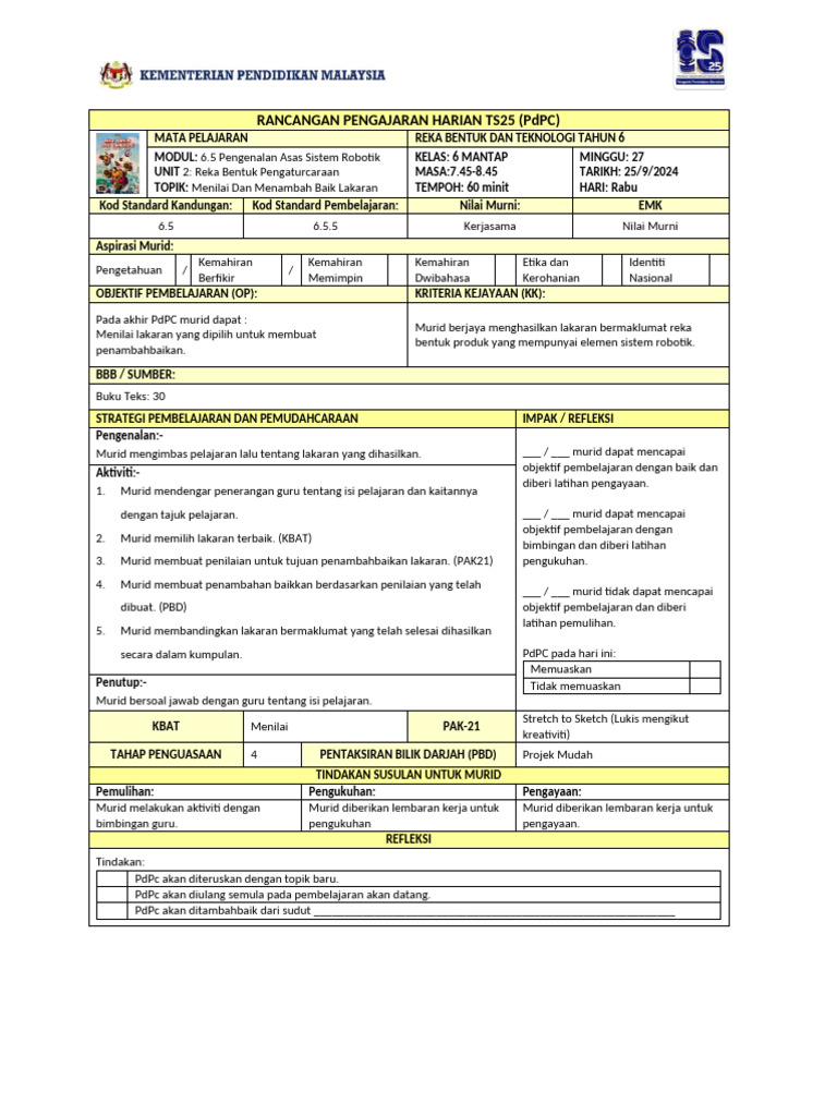 RPH RBT THN 6 TS25 | PDF