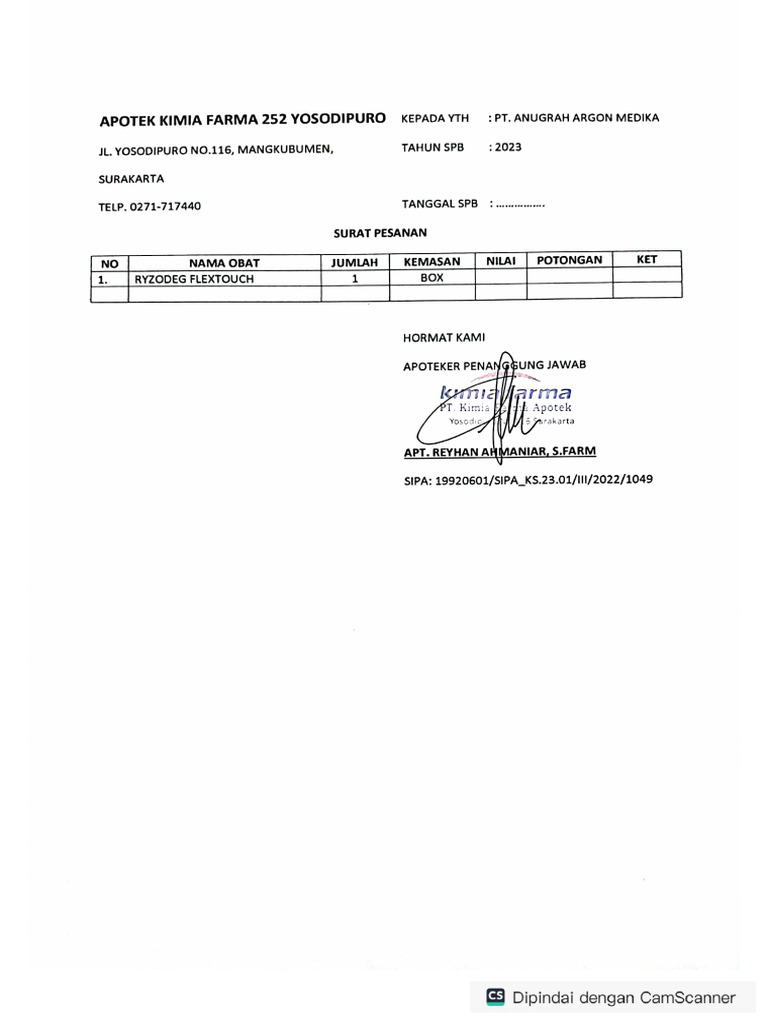 Contoh SP Bpjs | PDF
