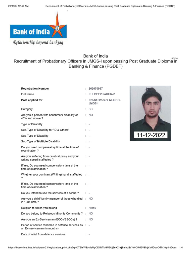 bank of india | PDF