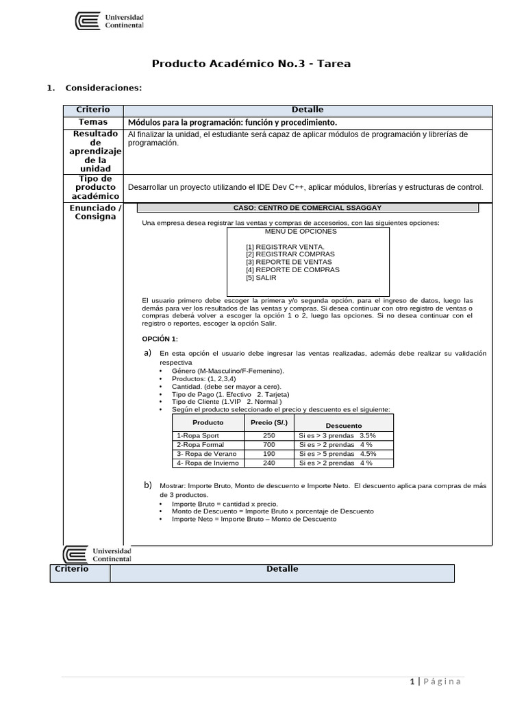 PA3 Fundamentos - Programacion - Grupal | PDF | Informática | Negocios