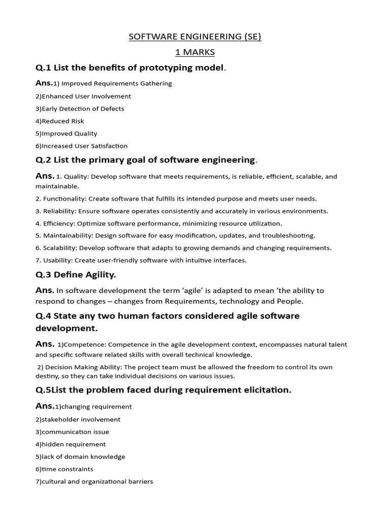 Software Engineering imp | PDF