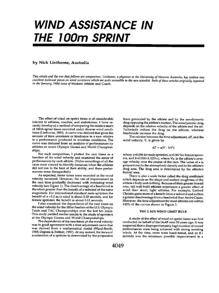 WindAssistance (Linthorne) | PDF