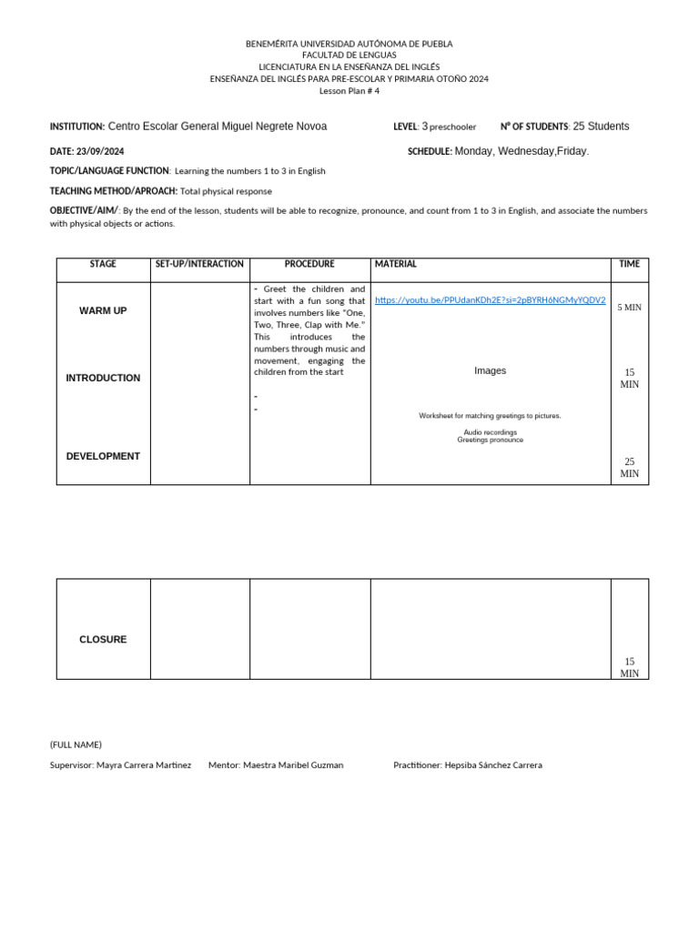 lesson plan format | PDF