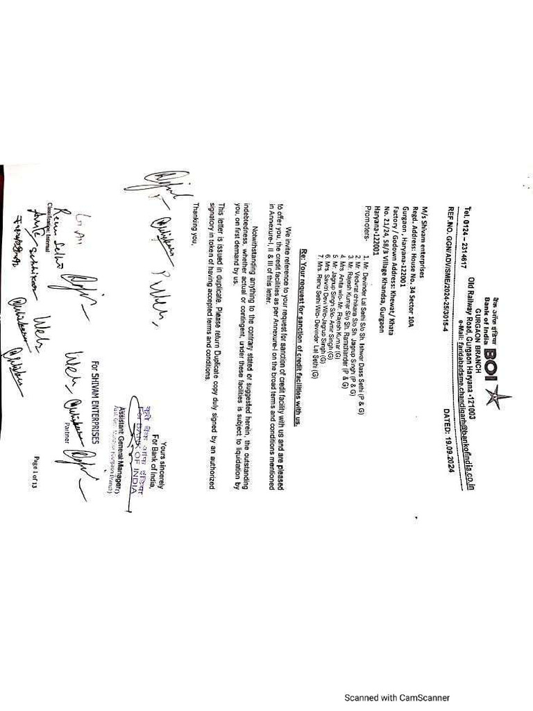 Shivam Sanction Letter - Compressed - Compressed | PDF