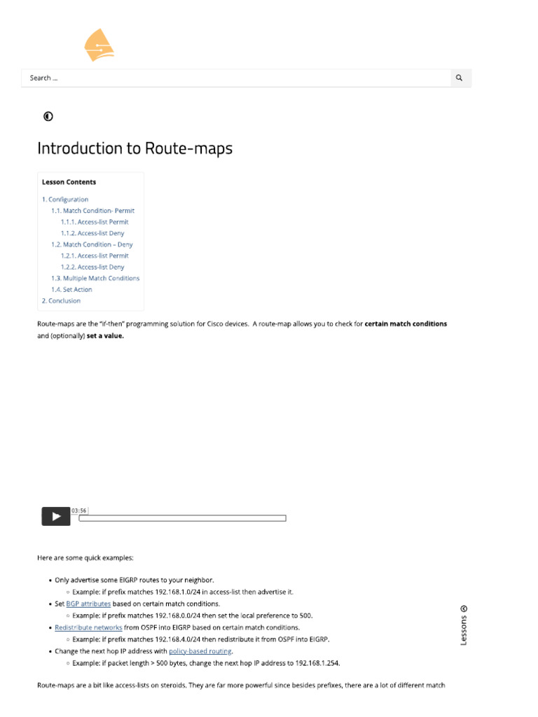 5 Introduction To Route-Maps | PDF