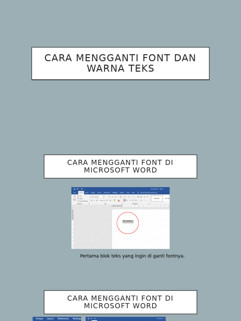 Cara Mengganti Font Dan Warna TEKS | PDF