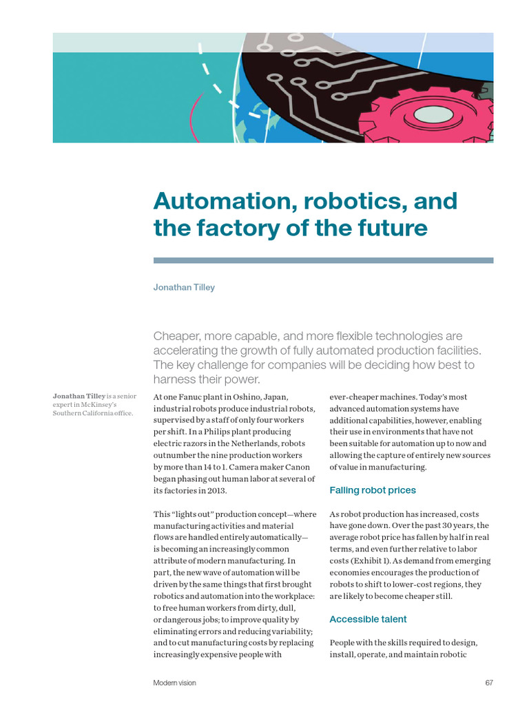 Automation Robotics and The Factory of The Future | PDF
