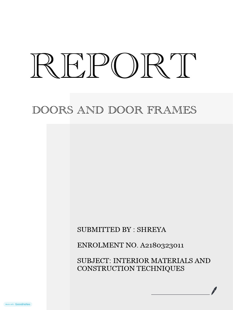 REPORT ON DOORS | PDF
