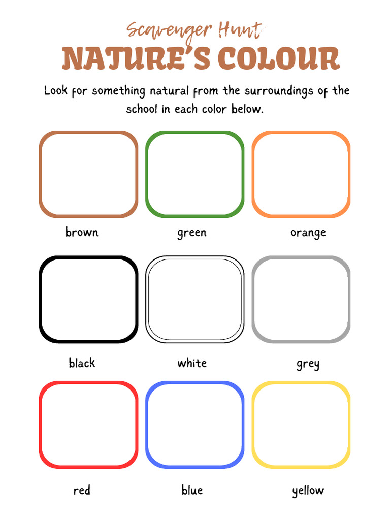 Colour Scavenger Hunt | PDF