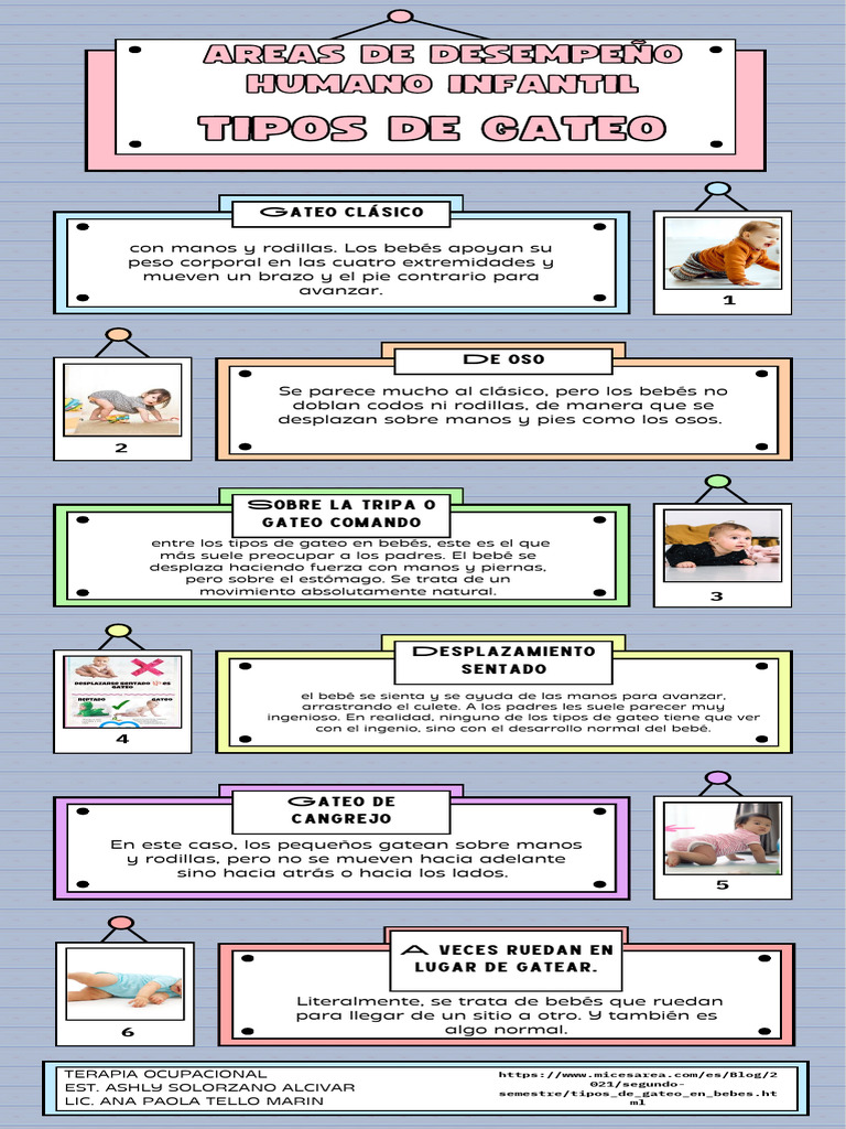 Tipos de gateo en bebés: guía completa | PDF