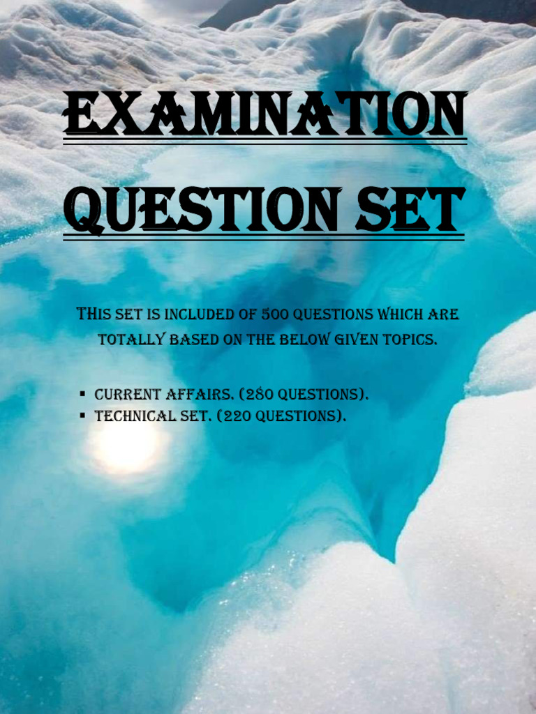 Examination Study Material. | PDF