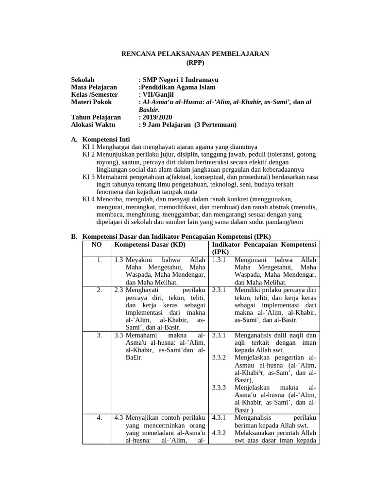 11C. RPP 3 REVISI | PDF