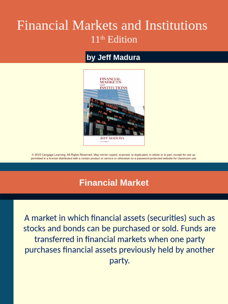 Chapter 1 Role of Financial Markets | PDF