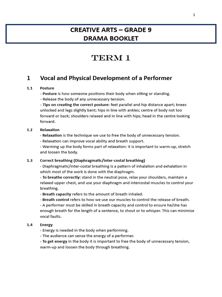 Drama Booklet Gr9 | PDF