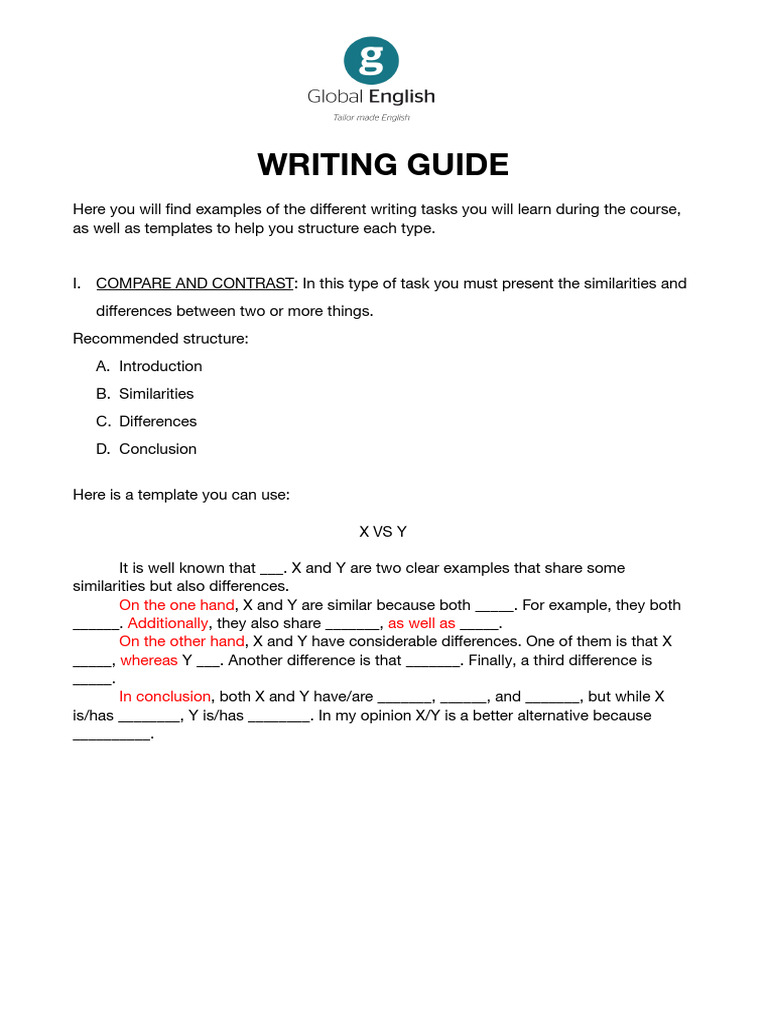 GES Writing Guide | PDF
