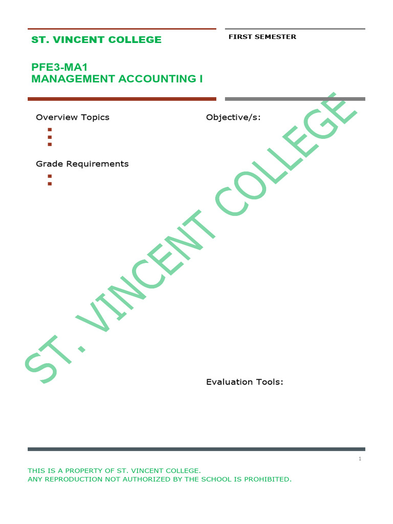 Galfo-Pfe3-Ma1 Course Outline | PDF