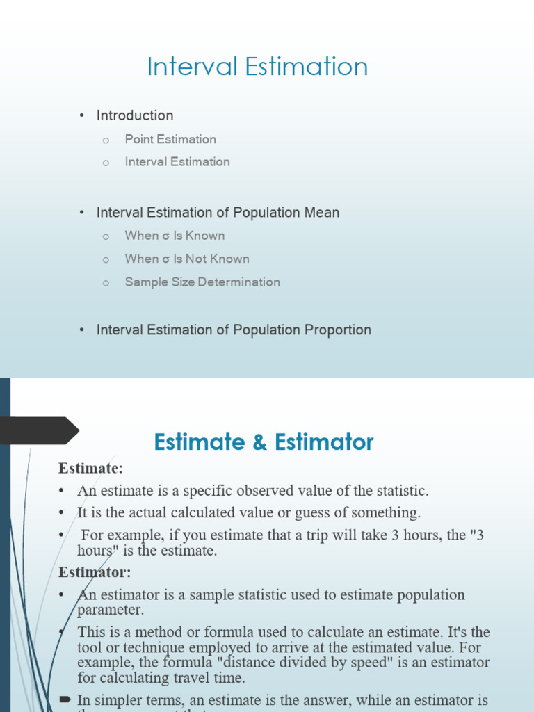 Lecture 7 - Interval Estimation | PDF