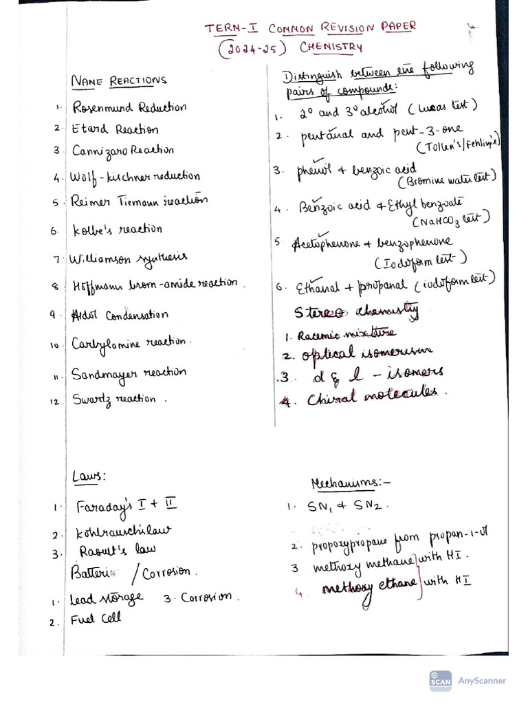 Term-1 Common Revision Paper | PDF