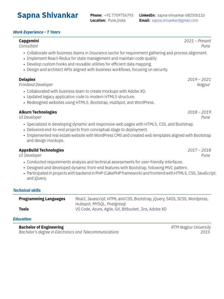 Sapna Resume | PDF