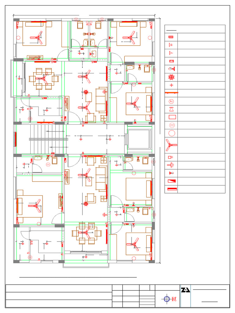Pannala Varma Kapra Typical Floor Electrical Layout Plan | PDF