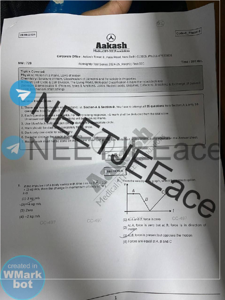 Ft-02 code C Phase 3 rm @NEETJEEACE | PDF