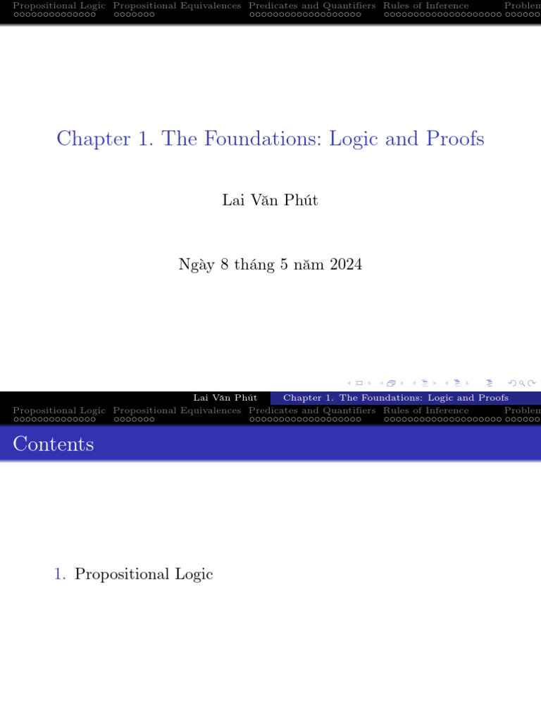 Chapter 1. The Foundations Logic and Proofs | PDF