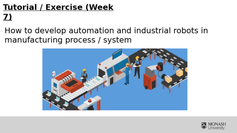 Week 6 (Tutorial) - Manufacturing Robotics Part 1 | PDF