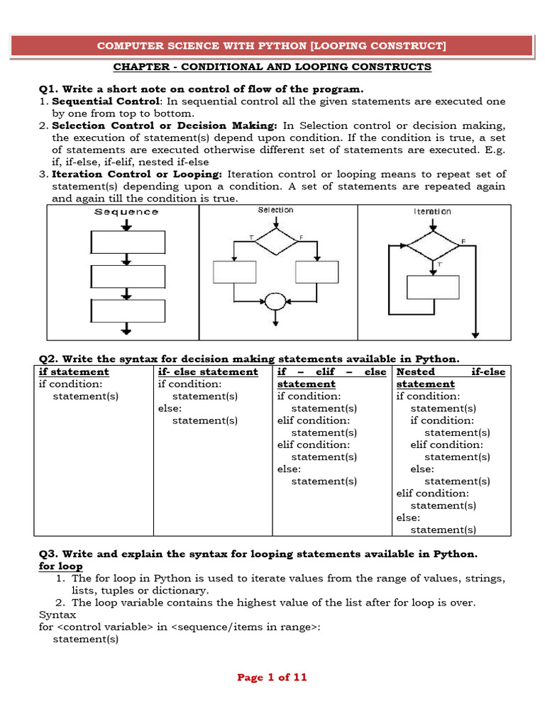 Chapter - 4 Looping Constructs | PDF